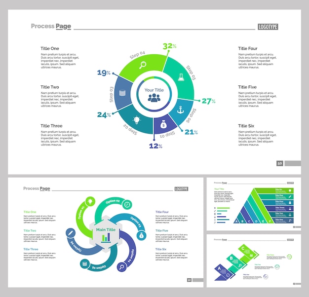 Vibrant Infographic Elements Collection: Charts, Diagrams, and Icons ...