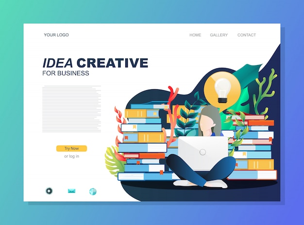 Vibrant Illustration of a Creative Thinker Surrounded by Books | Jiffy ...