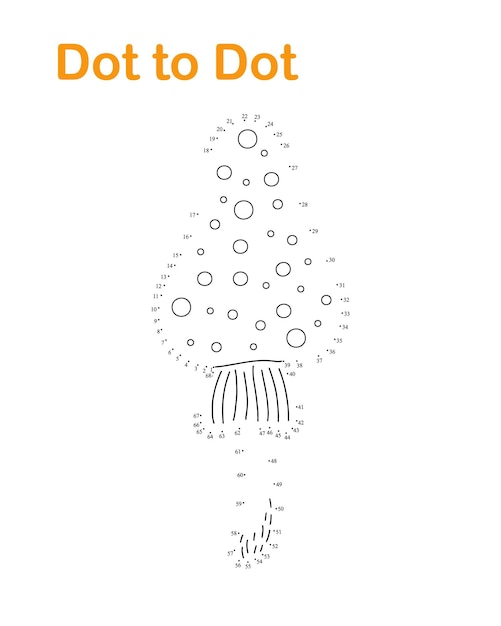 Whimsical Dot-to-Dot Mushroom Design for Versatile Creations | Jiffy ...