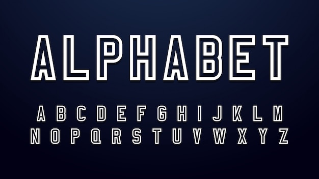 Sleek and Stylized Alphabet in Bold White Letters | Jiffy Designs