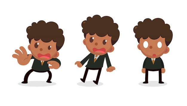 Charming Trio of Animated Businessmen in Formal Attire | Jiffy Designs