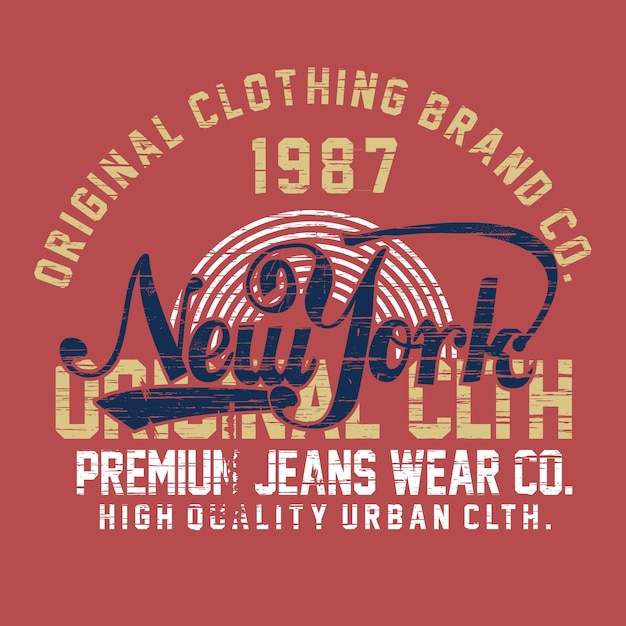 Vintage Clothing Brand Graphic with Winged Logo and Retro Text | Jiffy ...
