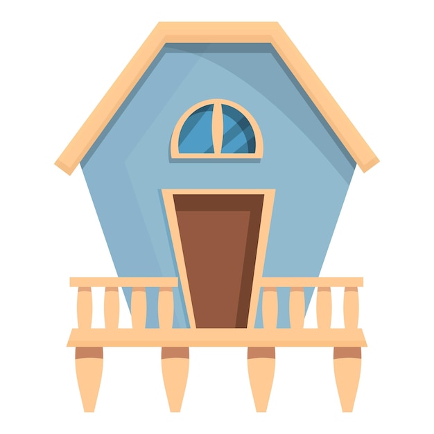 Charming Blue Cottage with Wooden Porch and Arched Window | Jiffy Designs