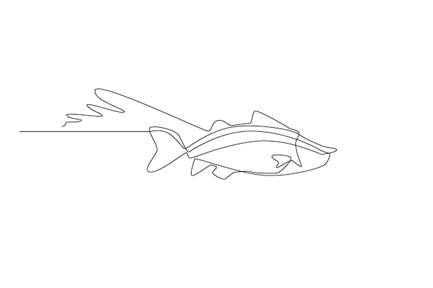 Sleek Outline of a Streamlined Tropical Fish | Jiffy Designs