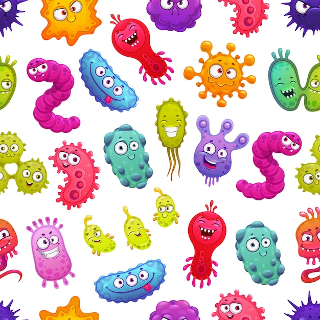 Colorful Collection of Whimsical Cartoon Microbes and Germs | Jiffy Designs
