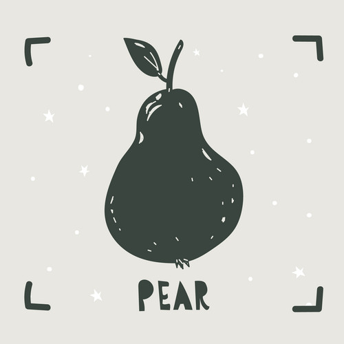 Pear Doodle Hand Drawing Vector Image | Jiffy Designs