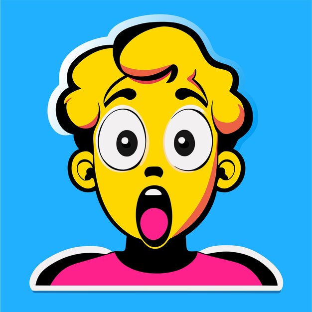 Vibrant Cartoon Character with Expressive Face | Jiffy Designs