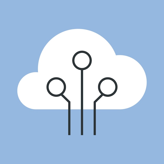 Minimalist Cloud with Abstract Stick Figures | Jiffy Designs