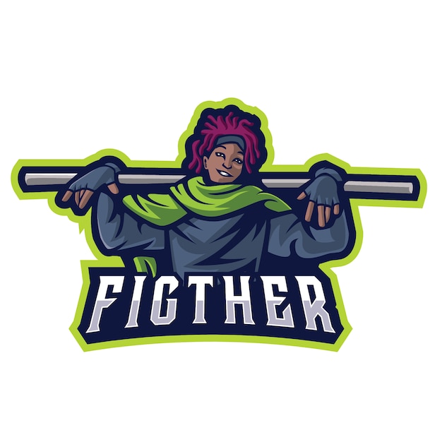 Fierce and Formidable Fighter in Striking Green Attire | Jiffy Designs