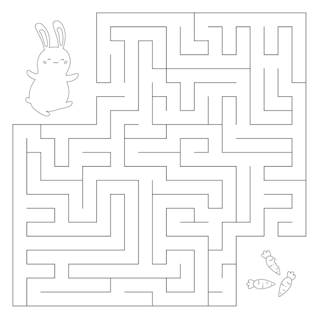Rabbit Maze Puzzle with Intricate Path Design | Jiffy Designs