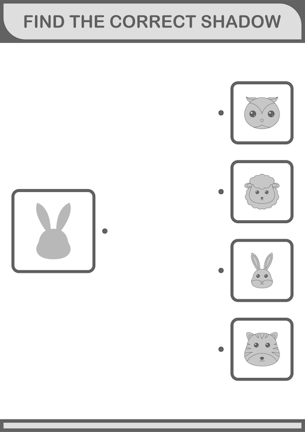 Adorable Animal Silhouettes: Match the Correct Shadows | Jiffy Designs