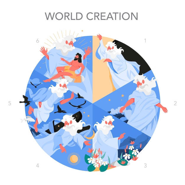 Vibrant Illustration Depicting the Diversity of World Creation | Jiffy ...
