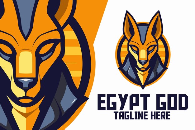 Striking Egyptian God Logo with Powerful Feline Presence | Jiffy Designs