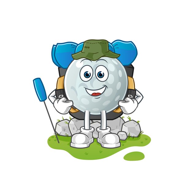 Cheerful Golf Ball Mascot in Outdoor Adventure | Jiffy Designs