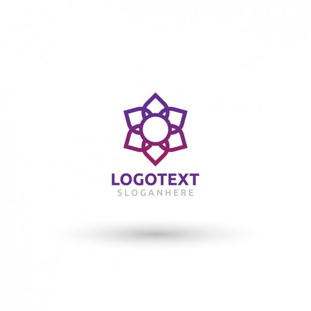 Geometric Floral Logo with Purple and Pink Color Scheme | Jiffy Designs