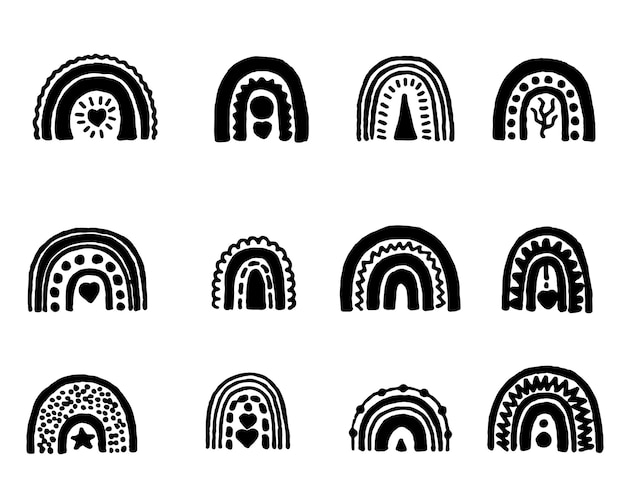 Whimsical Black and White Arches with Playful Patterns | Jiffy Designs