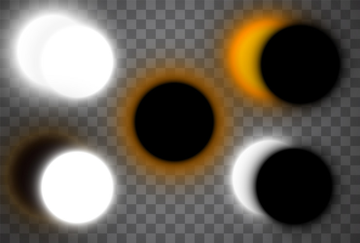 Solar Eclipse. Vector Illustration. | Jiffy Designs