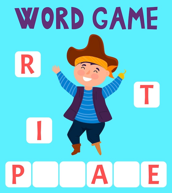 Playful Word Game with Cheerful Character | Jiffy Designs