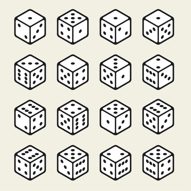 Diverse Collection of Monochrome Dice Patterns | Jiffy Designs