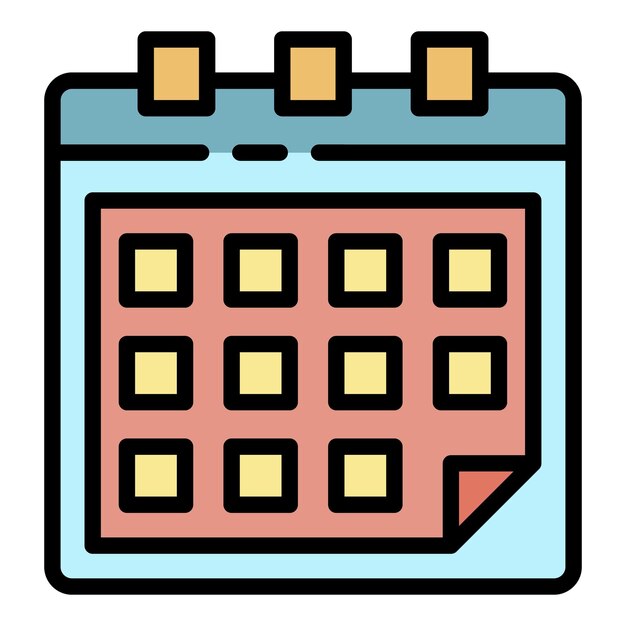 Vibrant Modular Calendar Icon with Colorful Squares | Jiffy Designs