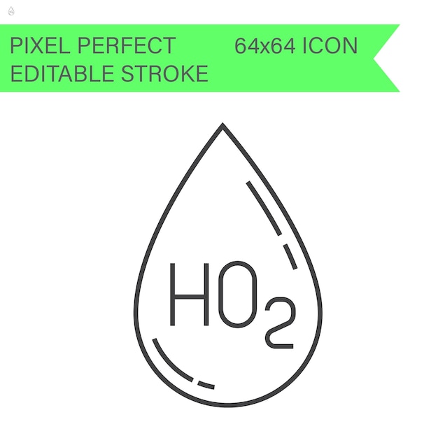 Minimalist Water Drop Icon with Chemical Formula | Jiffy Designs