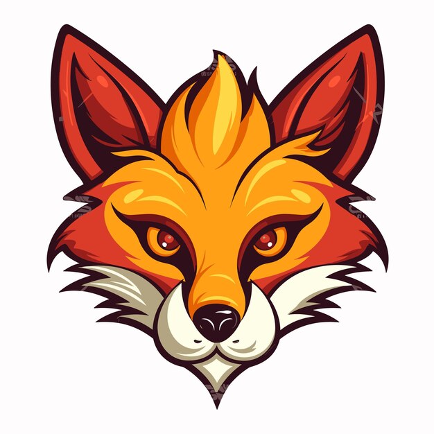 Vibrant and Captivating Fox Face Illustration | Jiffy Designs