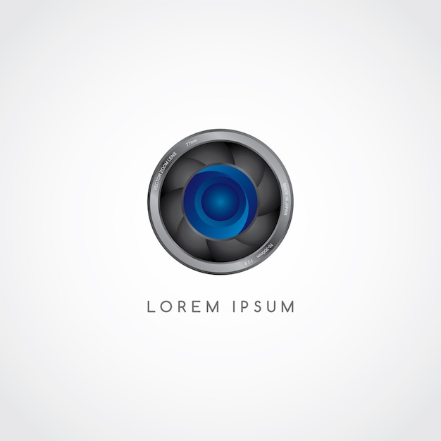 Minimalist Blue Eye Logo with Metallic Accents | Jiffy Designs