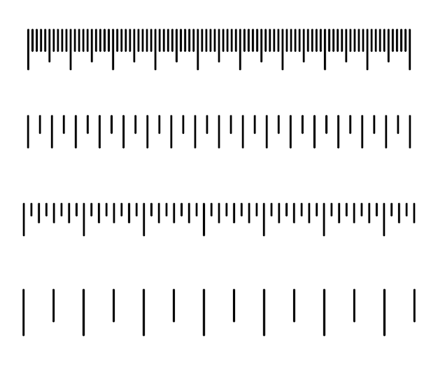 Minimalist Ruler Graphic with Precise Vertical Markings | Jiffy Designs