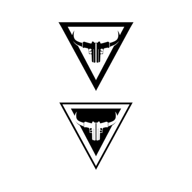 Powerful Triangular Skull Emblem in Minimalist Design | Jiffy Designs