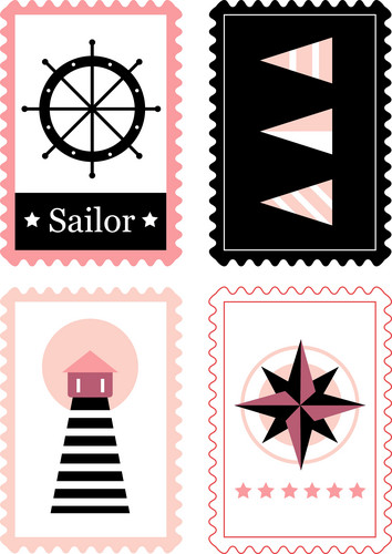 Beautiful Colorful Sailor Stamps For Summer Mix | Jiffy Designs