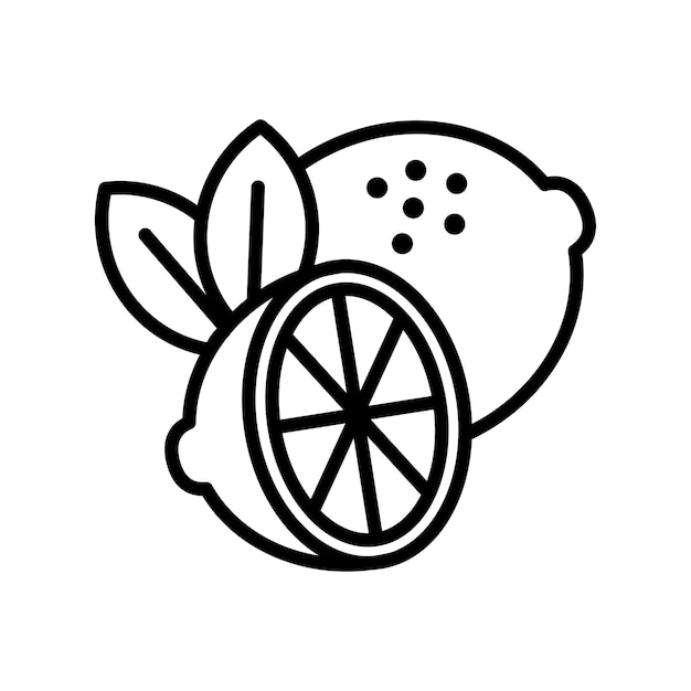 Whimsical Lemon Illustration with Leaf Accents | Jiffy Designs