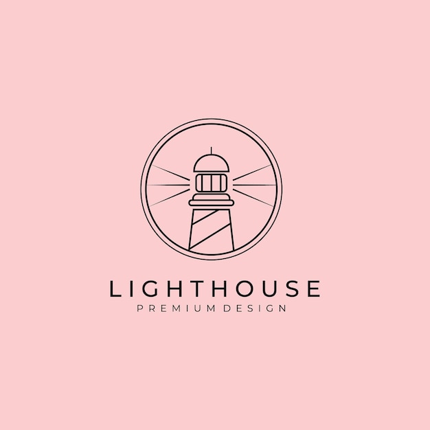 Elegant Lighthouse Emblem: A Beacon of Premium Design | Jiffy Designs