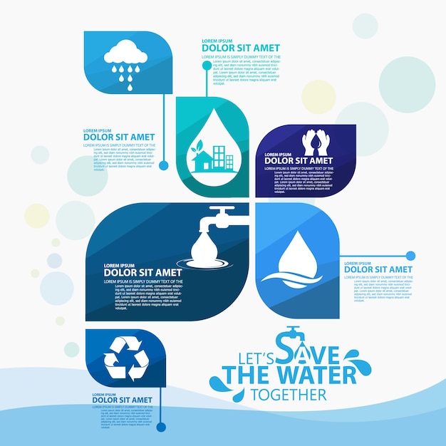 Vibrant Water Conservation Infographic with Eco-Friendly Icons | Jiffy ...