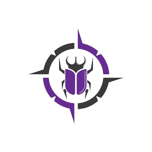 Striking Scarab Emblem with Radiant Geometric Design | Jiffy Designs