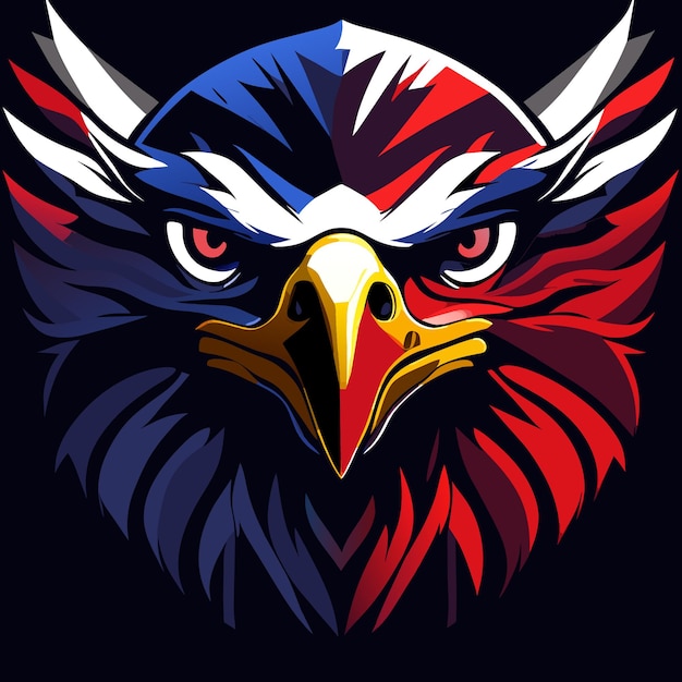 Majestic Bald Eagle Emblem with Patriotic Flair | Jiffy Designs