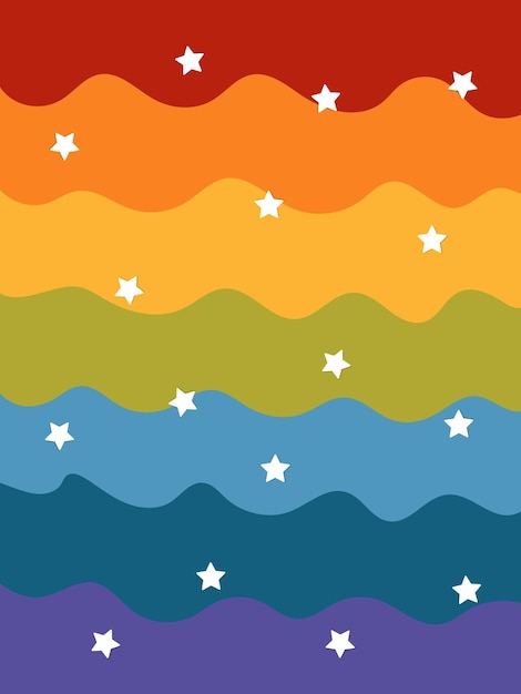 Vibrant Waves and Twinkling Stars in a Rainbow Palette | Jiffy Designs