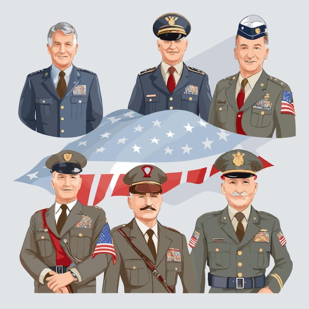 Heroic Portraits of Proud American Military Leaders | Jiffy Designs