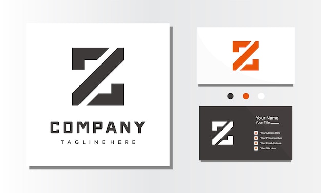 Modern Geometric Z Logo and Minimalist Business Card | Jiffy Designs