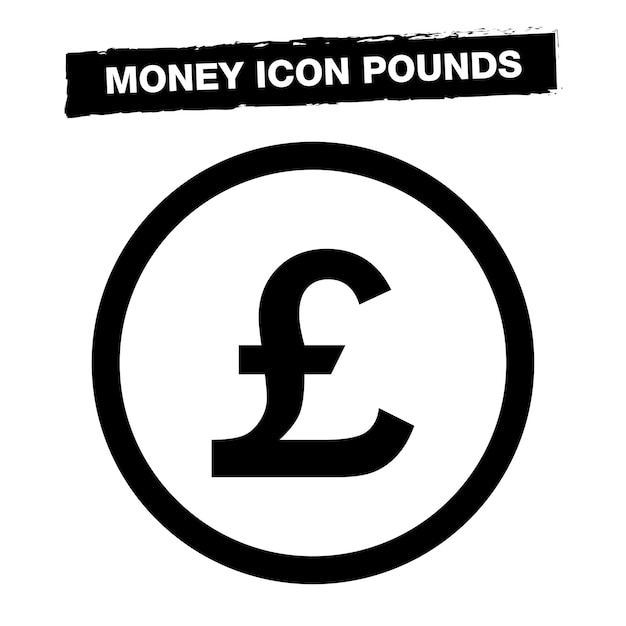 Iconic Pound Symbol in Bold Monochrome Design | Jiffy Designs
