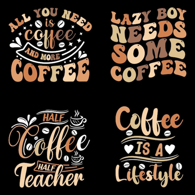 Diverse Coffee-Themed Typographic Designs and Illustrations | Jiffy Designs