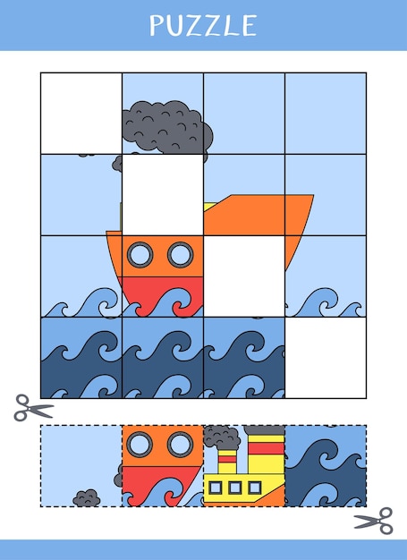 Vibrant Nautical Puzzle: Whimsical Boats and Waves | Jiffy Designs