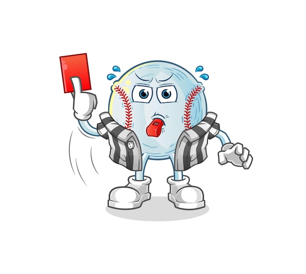 Animated Baseball Mascot Waving Referee Flag | Jiffy Designs