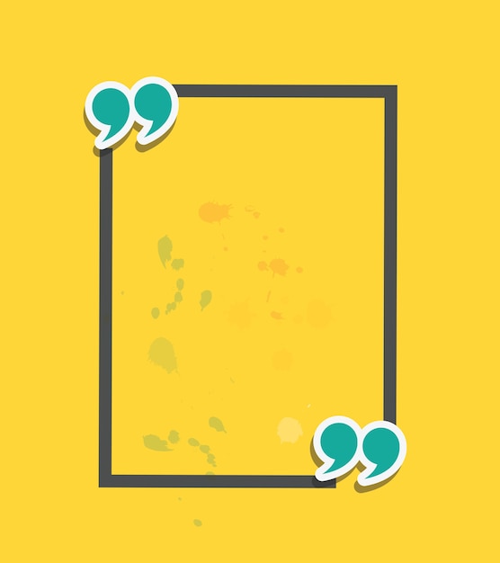 Vibrant Quote Frame with Teal Punctuation Marks | Jiffy Designs