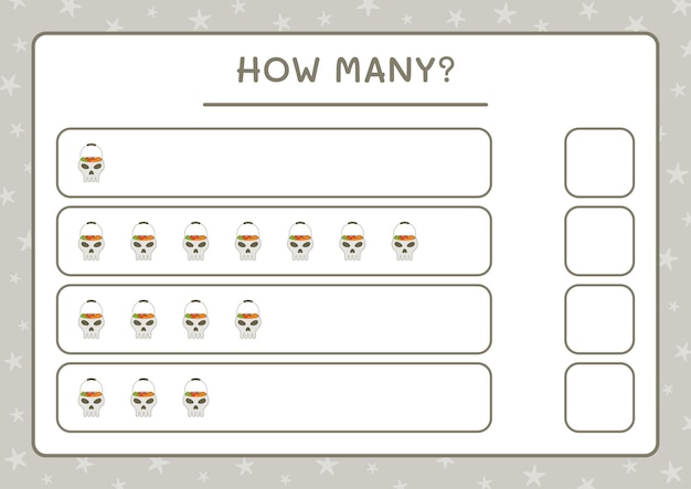 Counting Cute Cartoon Skulls: A Fun Math Challenge | Jiffy Designs