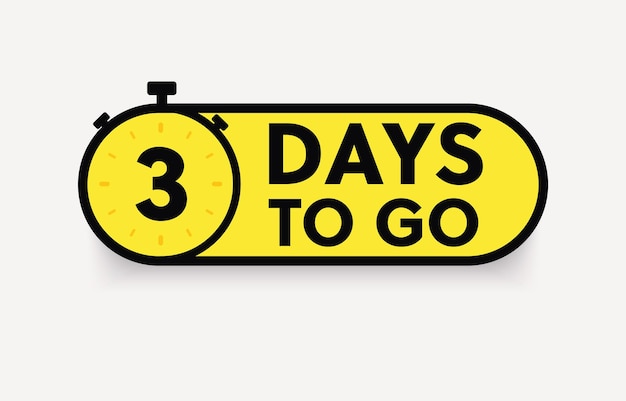 Vibrant Countdown Timer Displays 3 Days to Go | Jiffy Designs