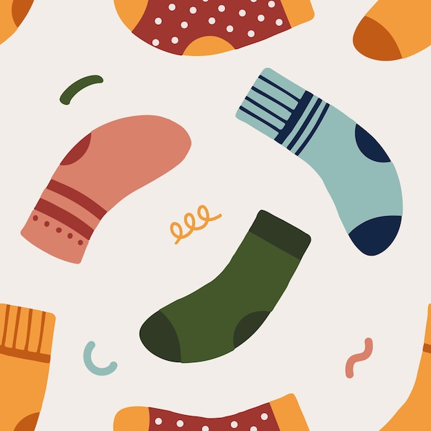 Vibrant Sock Patterns: A Playful Textile Collage | Jiffy Designs