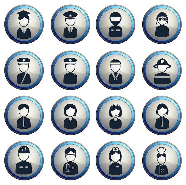 Diverse Collection of Profession-Themed Avatars and Icons | Jiffy Designs