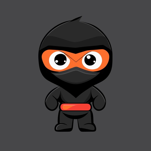 Adorable Ninja Character with Big Expressive Eyes | Jiffy Designs