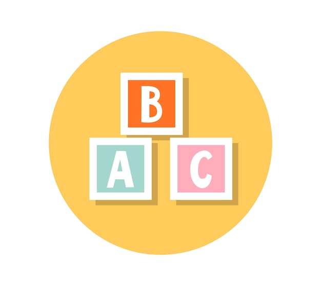 Colorful Building Blocks Spelling 'BAC' | Jiffy Designs