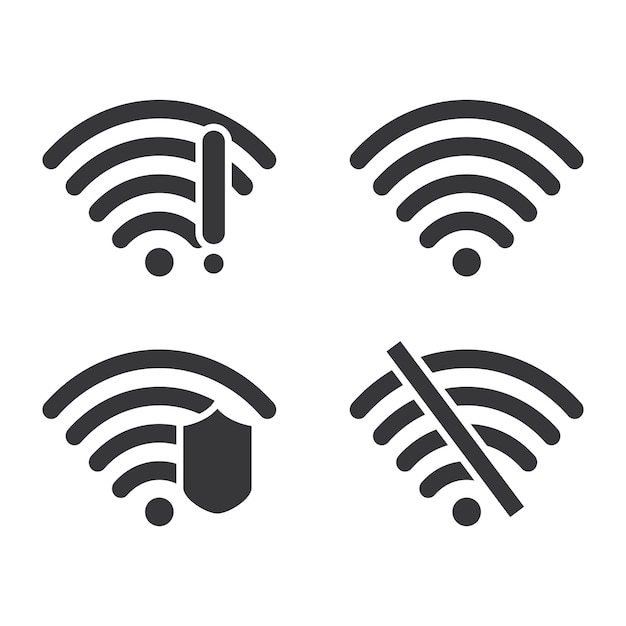Diverse Wireless Network Symbols Depicting Signal Strength | Jiffy Designs